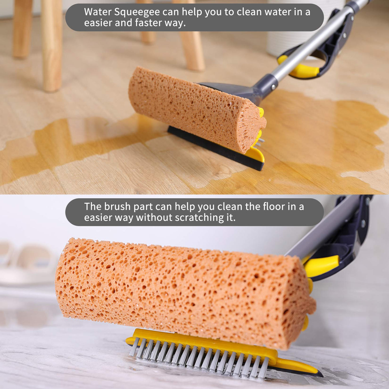 Yocada Sponge Mop Home Commercial Use Tile Floor Bathroom Garage Clean – YOCADA